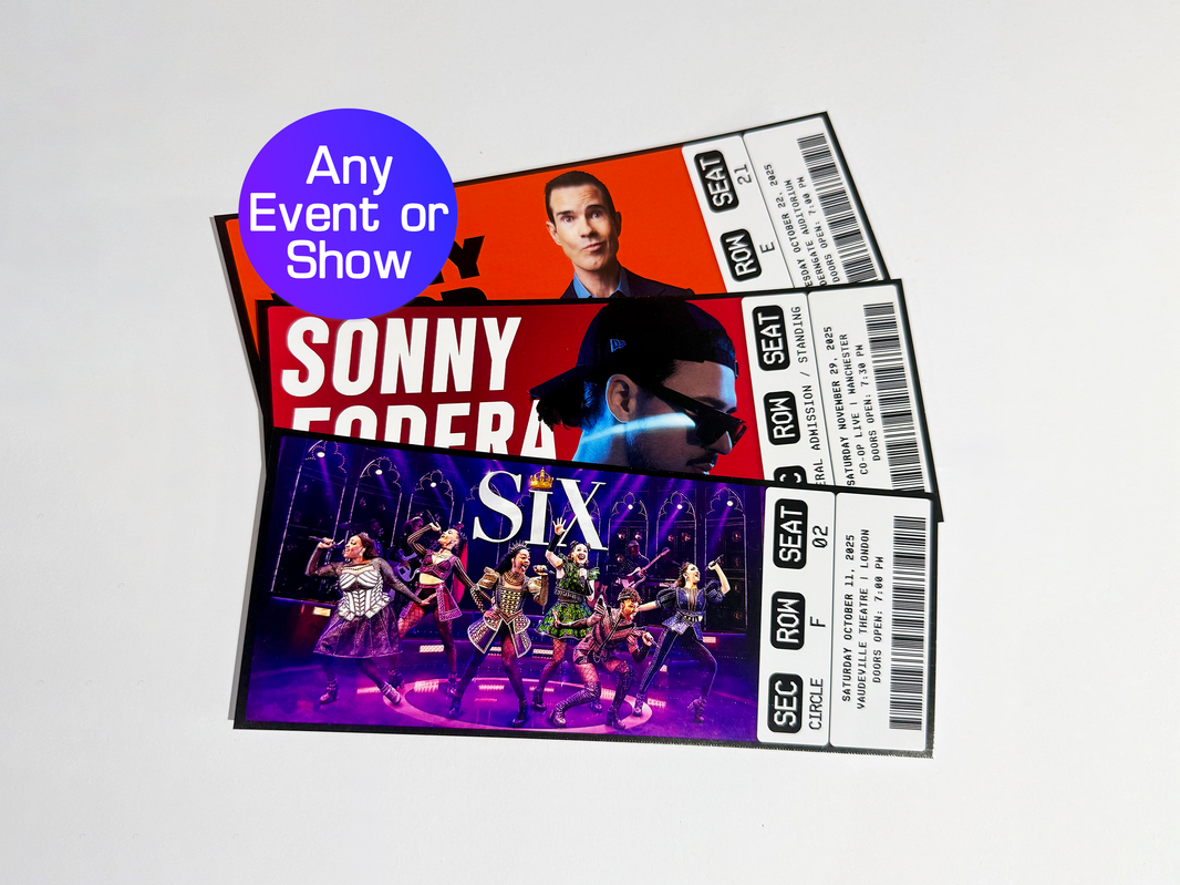 Personalised Souvenir Gift Tickets | KeepsakeTicket – Keepsake Ticket
